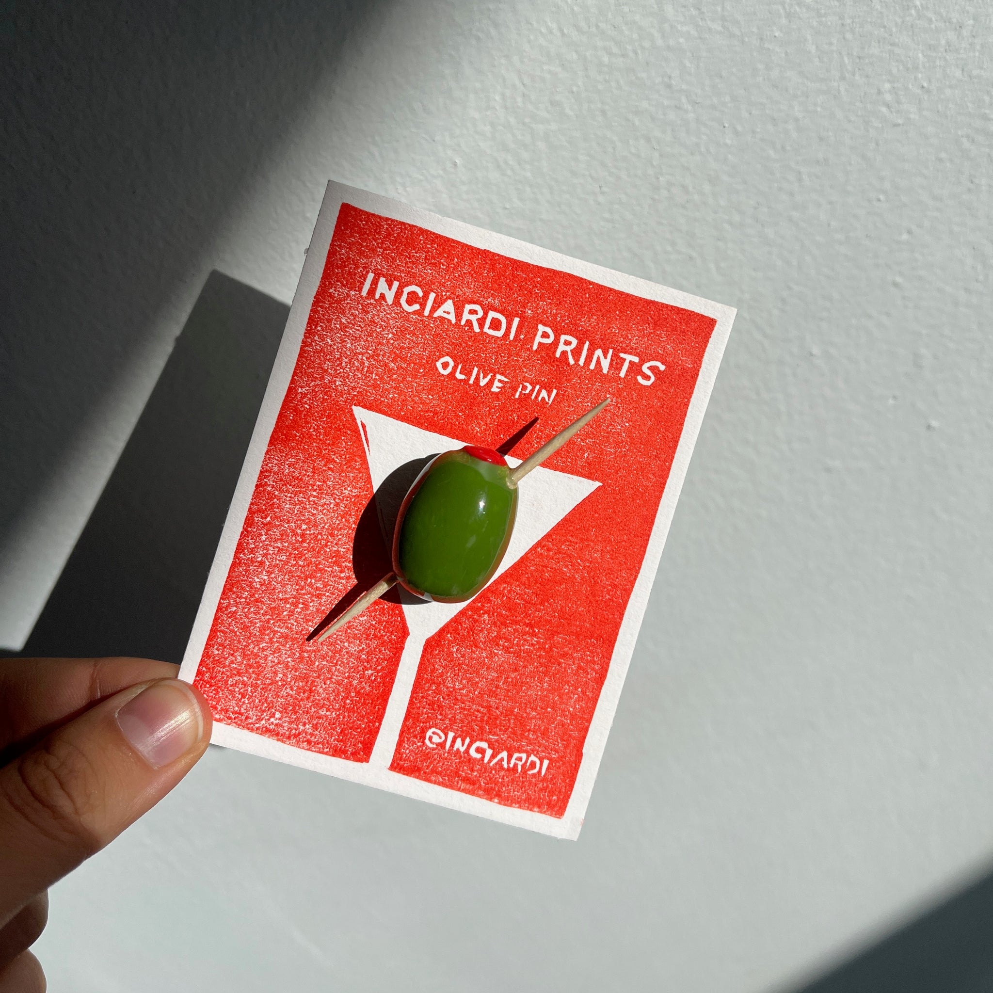 Cocktail Olive Pin – Anastasia Inciardi Prints
