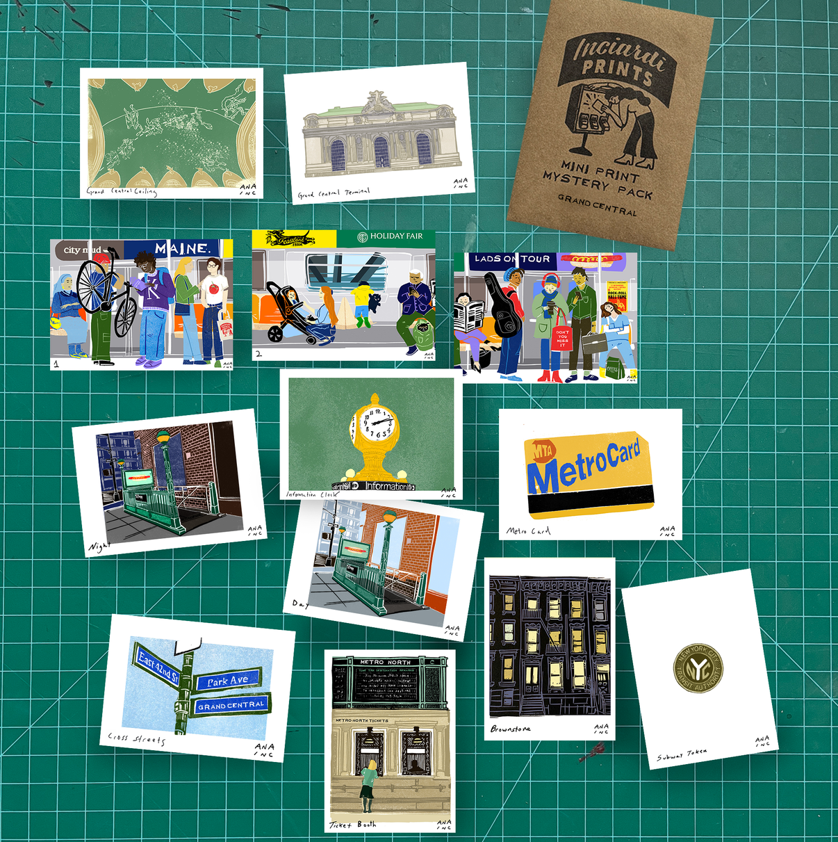 Grand Central Terminal Mini Print Mystery Pack – Inciardi Prints