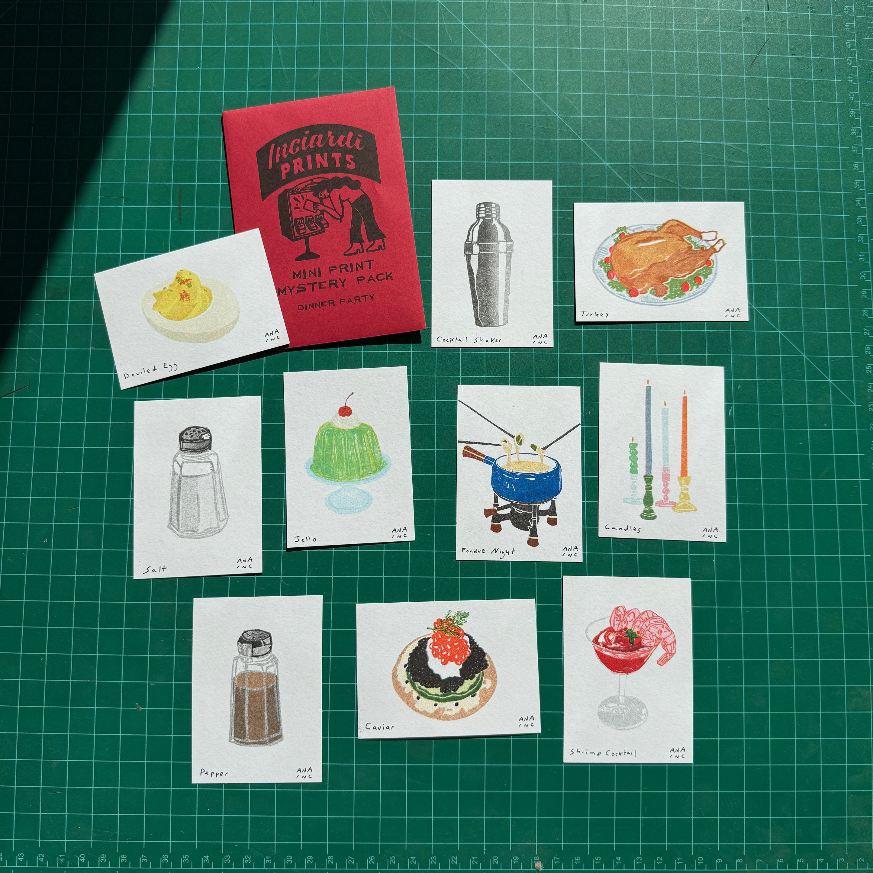 Dinner Party Mini Print Mystery Pack – Inciardi Prints